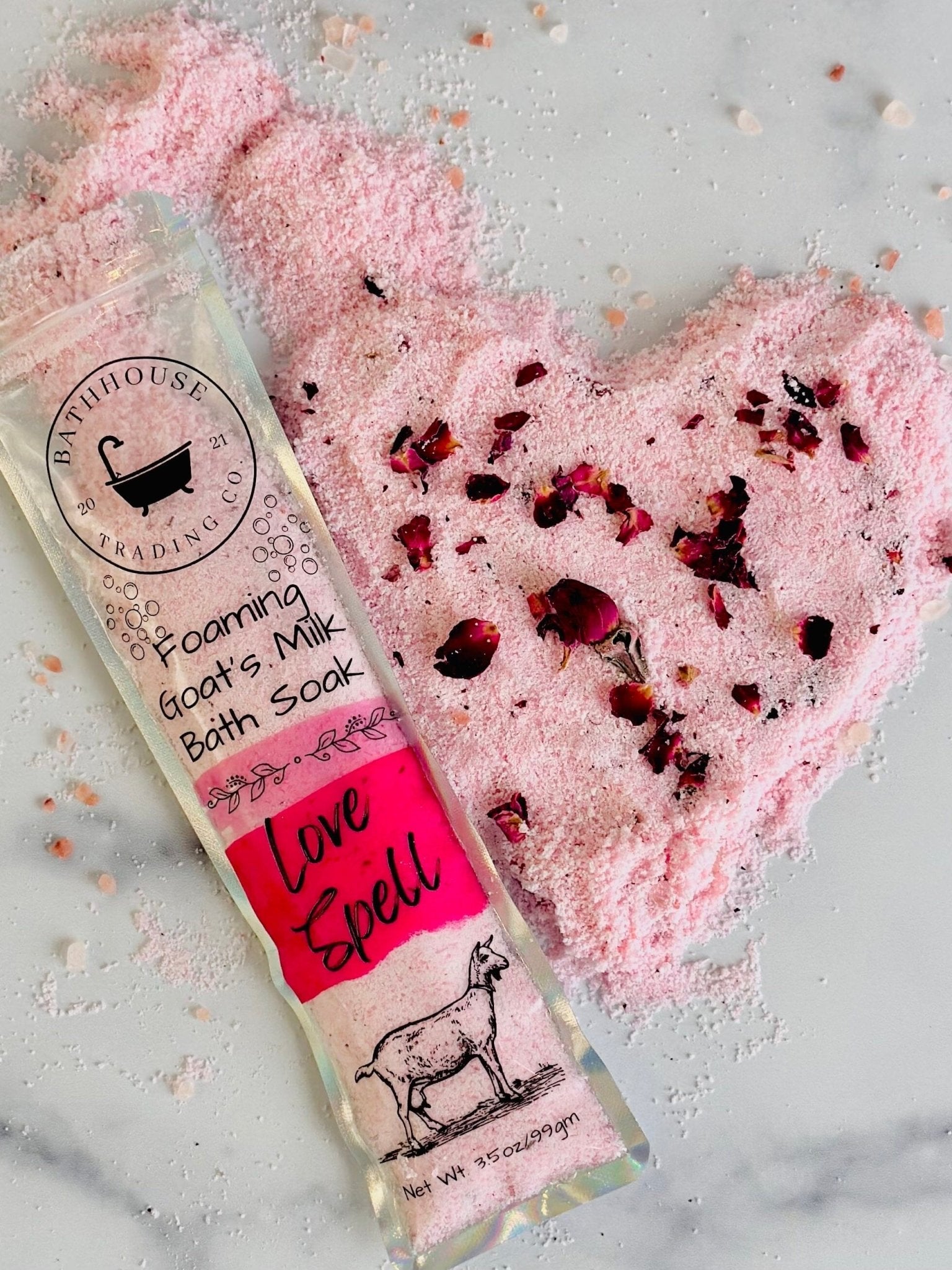 Foaming Goat's Milk Soak Love Spell – Bathhouse Trading Company