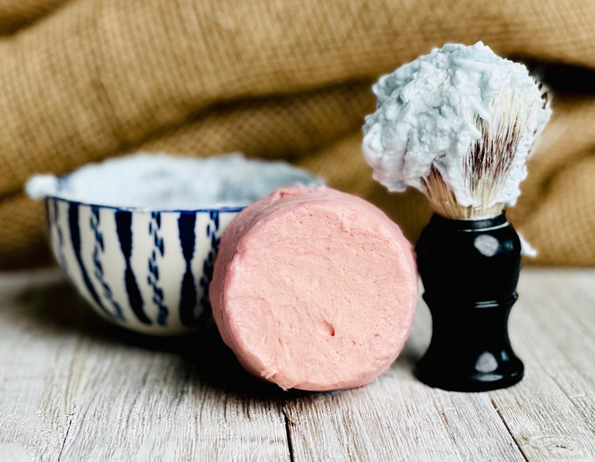 Peach Bellini Shave Puck – Bathhouse Trading Company